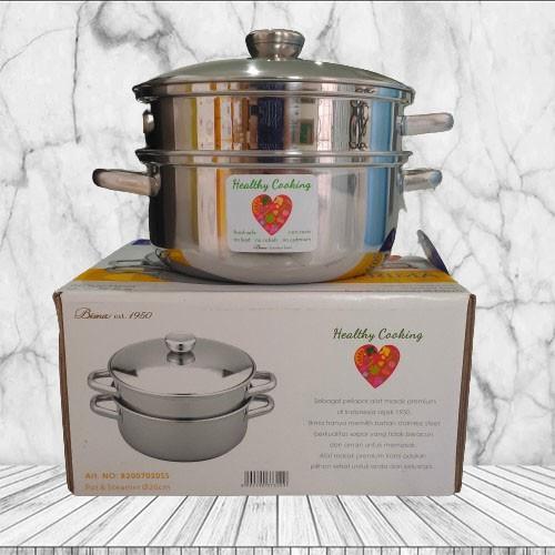 Promo Bima Panci Steamer 26cm Prima Kukus Tim 2 Tingkat Susun ...