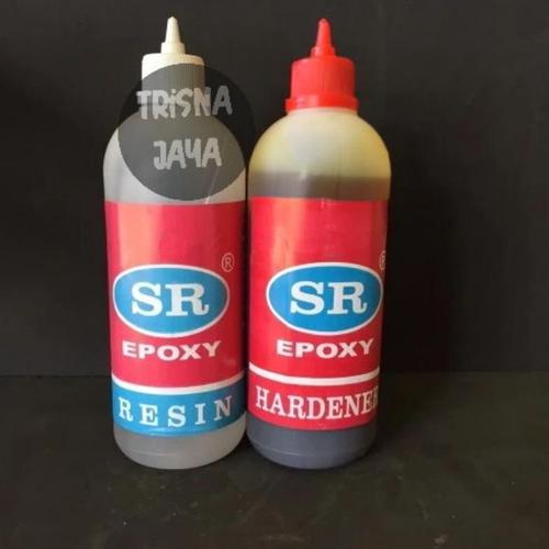 Jual LEM KAYU EPOXY MERK SR BOTOL BESAR 1LTR 1SET /2BOTOL 1HARDENER ...