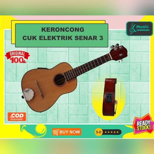 Jual Ukulele Kencrung cuk elektrik preamp senar 3 nilon kayu bobokan ...
