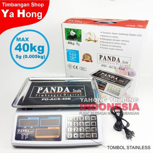 Jual Timbangan Digital PANDA SCALE 40kg 5g Timbangan Laundry Buah Paket ...
