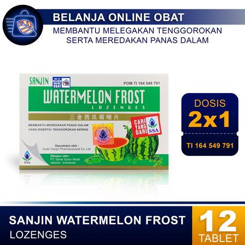 Jual SANJIN WATERMELON FROST LOZENGES // Sakit tenggorokan dan sariawan ...