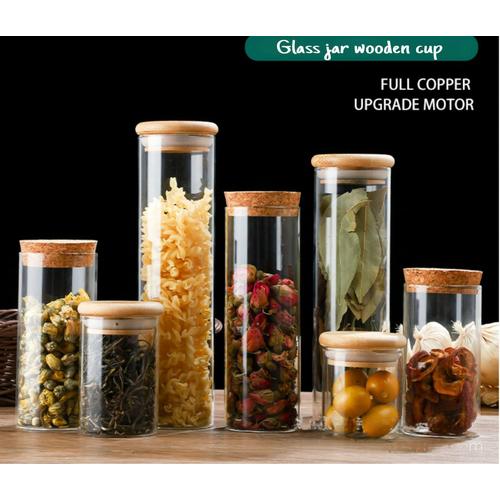 Jual Tabung Kaca kayu jar Kaca Kayu Toples Kayu Estetik Tabung Display ...