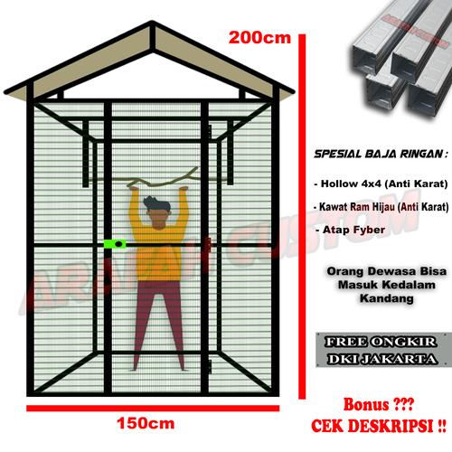 Jual King Size || Sangkar Kandang Koloni Aviary Burung Lovebird Murai ...