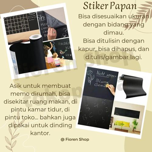 Jual Stiker Papan Tulis Hitam / Stiker BLACK BOARD kantor rumah 2m x ...