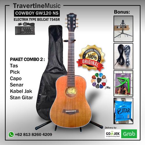 Jual Gitar akustik elektrik 3/4 Cowboy 120-NS original elektrik - CoklatTanpaTas - Jakarta Utara ...