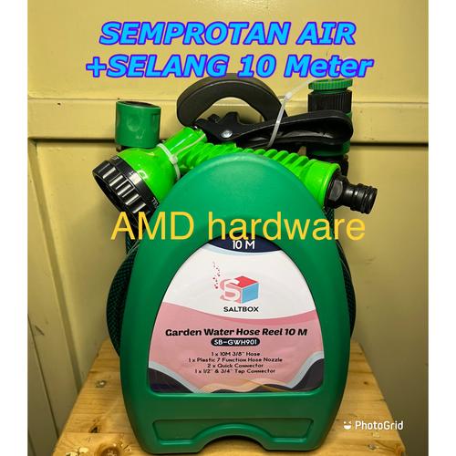 Jual SEMPROTAN AIR + SELANG 10 m Portable Set Taman Garden Water Hose ...