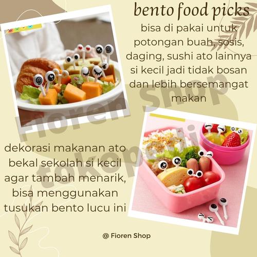 Jual bento food picks/tusukan buah kue/garpu bento mini karakter lucu ...
