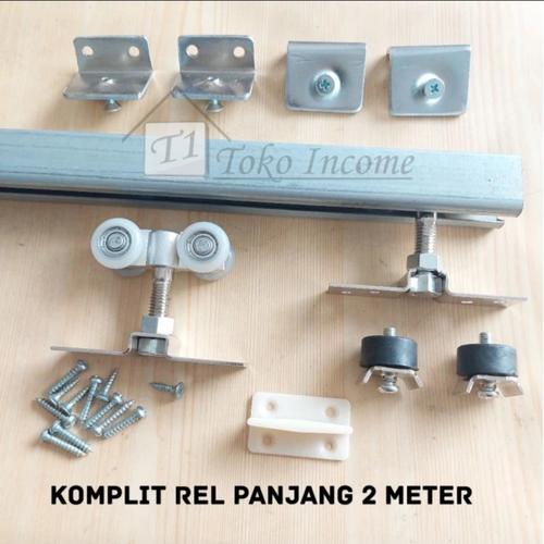 Jual Set Rel dan Roda Sliding Door B 009 Pintu Geser Kamar Rumah ...