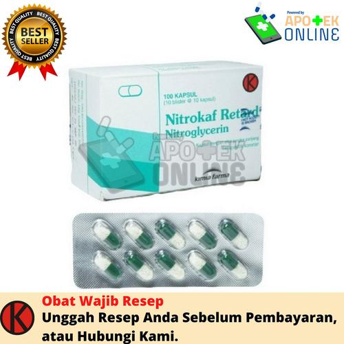 Jual NITROKAF RETARD 1 STRIP ISI 10/NITROGLISERIN/NYERI DADA/ANGINA ...