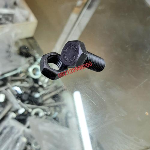 Jual BAUT MUR 8.8 UNC 1/2X1-1/4 HEX BOLT NUT 1/2 X 1-1/4 12X30 KUNCI 19 ...