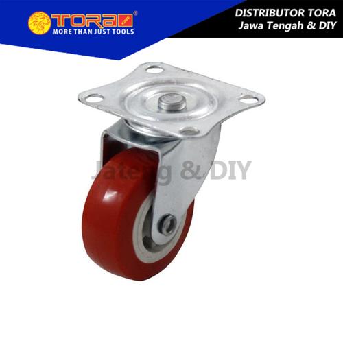 Jual Caster Swivel and Side Brake Light Duty Red - Roda Trolly - Roda ...