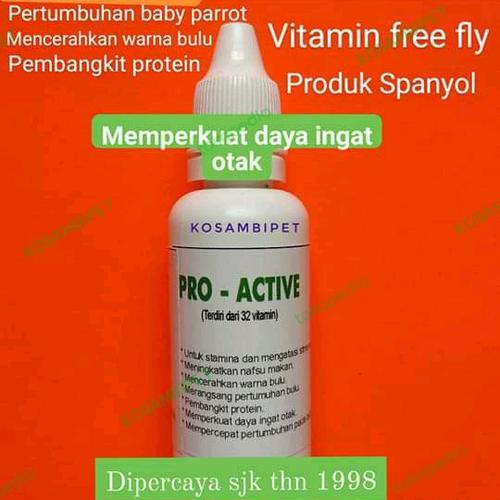 Jual Vitamin burung - PRO ACTIVE - vitamin Parrot free fly - Kab ...