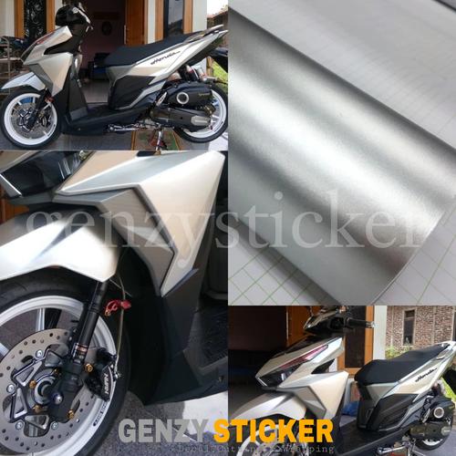 Jual stiker skotlet silver satin sticker scotlite silver metalic doff ...
