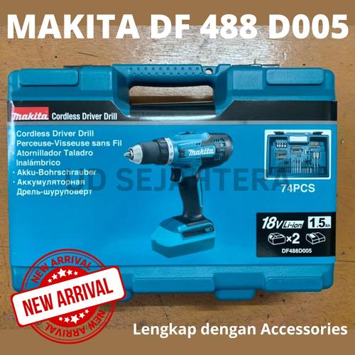 Jual Mesin Bor Baterai/Cordless Driver MAKITA 18V DF488 D005 Set Lengkap - Jakarta Barat - UD ...