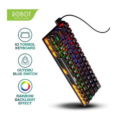Jual ROBOT Keyboard Wired Mechanical KB20 Blue Switch Port USB-C - Kota ...