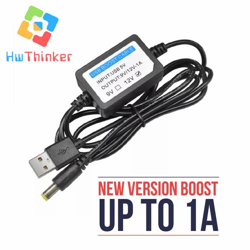 Jual USB Kabel Power Boost DC 5V to DC 9V 12V Step Up Converter 1A JACK ...