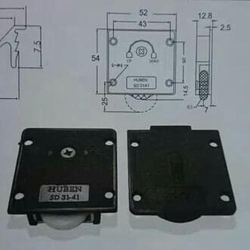 Jual roda roler set pintu geser sliding sleding sleeding rel lemari ...