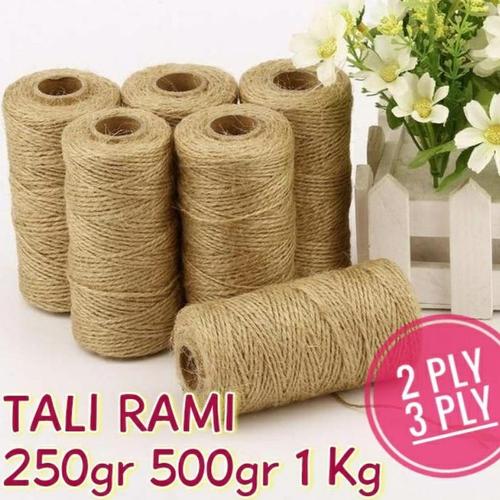 Jual Tali Rami Goni Roll 1 Kg Kiloan 3 ply 3mm 2 ply 2mm Hampers Hang ...