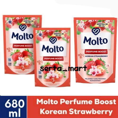 Jual Molto Perfume Boost Korean Strawberry 680ml - Pewangi Pakaian ...