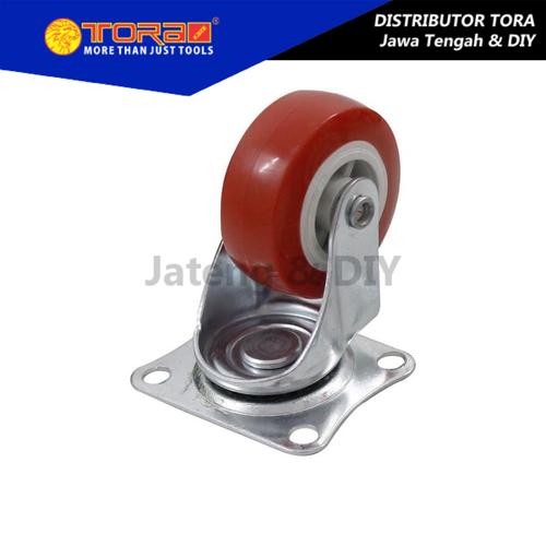 Jual Caster Swivel and Side Brake Light Duty Red - Roda Trolly - Roda ...