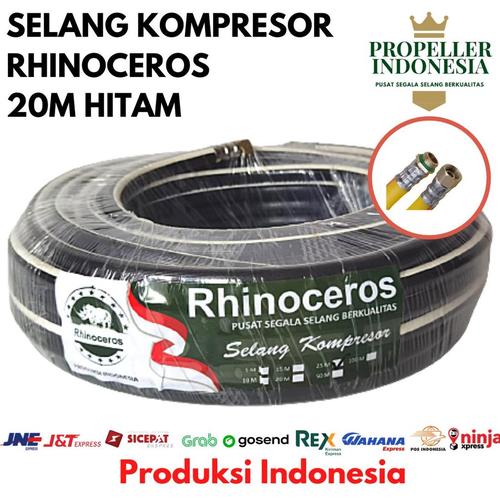 Jual Selang Paket Kompresor Hitam 25M RHINOCEROS Selang Kompresor Angin ...