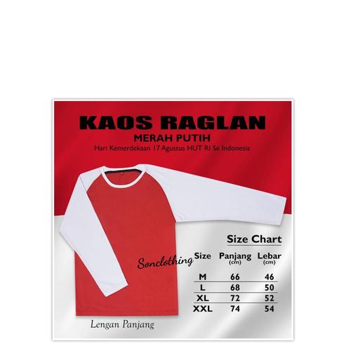Jual Kaos raglan seragam merah putih hari KEMERDEKAAN HUT RI se ...
