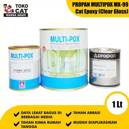 Jual CAT EPOXY PROPAN MULTIPOX MX-99 WARNA CLEAR GLOSS 1 LITER SET ...