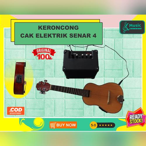 Jual Ukulele Kencrung cak elektrik preamp senar 4 string kayu bobokan ...