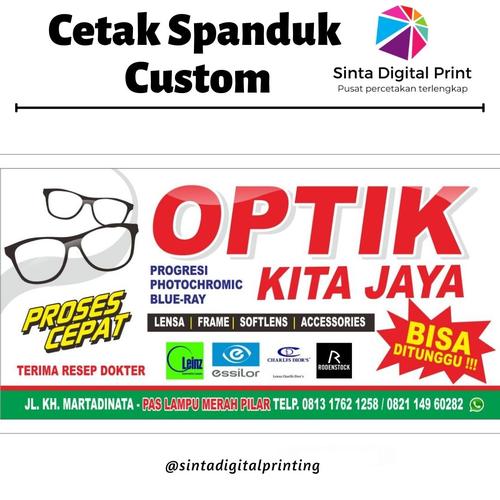 Jual Cetak Spanduk Toko Optik Custom / Banner Flexy 440 - Kab ...