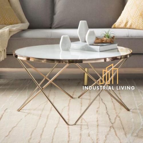 Jual meja tamu marmer, coffee table marmer, coffee table industrial ...