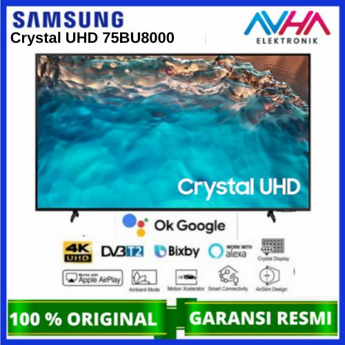 Promo SAMSUNG UA75BU8000 75 Inch Crystal UHD 4K Smart TV New Model ...