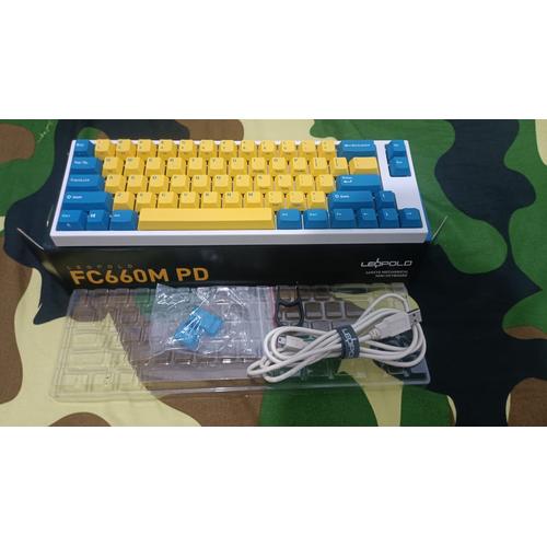 Jual Leopold FC660M Yellow Blue White Mechanical Keyboard | Brown ...