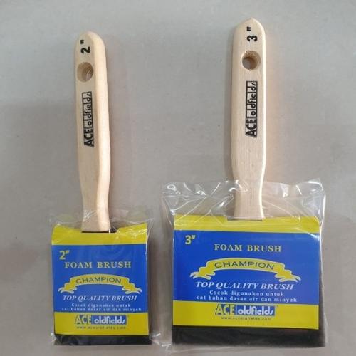 Jual Kuas Busa Spon Foam Brush ACE / Kuas Spon Cat Kayu Biovarnish 2" 3 ...