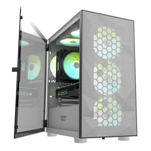 Promo DARKFLASH DLM21 MESH WHITE LUXURY M-ATX PC CASE CASING GAMING ...