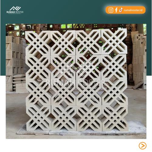 Jual Roster beton Minimalis Warna Putih/ Roster Minimalis Motif X ...