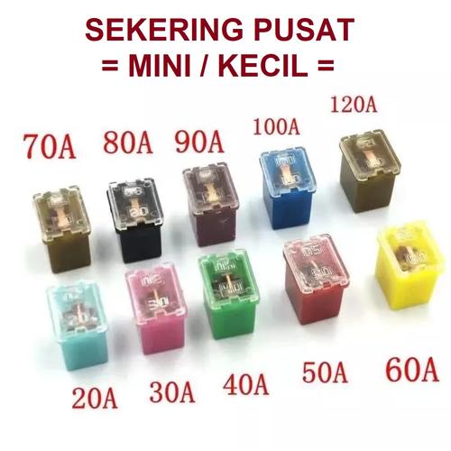 Jual Sekring Sekering Fuse Central Pusat Mini Kecil Pendek 20 A - 120 A ...