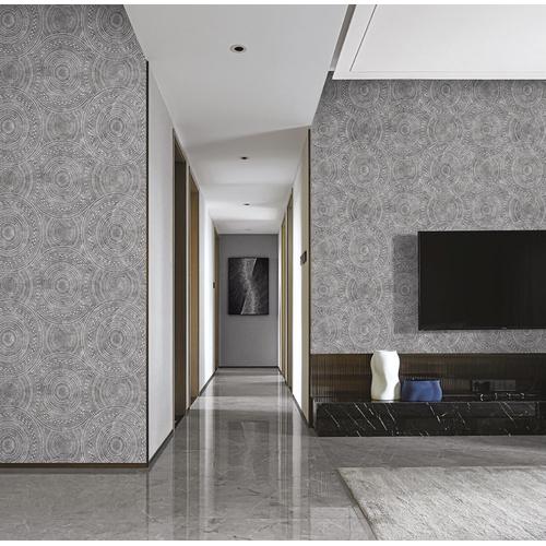 Jual Wallpaper Dinding Korea Motif Lingkaran Bulat Siluet Semen Abstrak ...