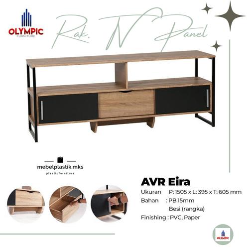 Jual Rak Televisi Panel MDF HPL Rangka Besi Meja TV Panel AVR Eira Olympic - Dos - Kota Makassar ...