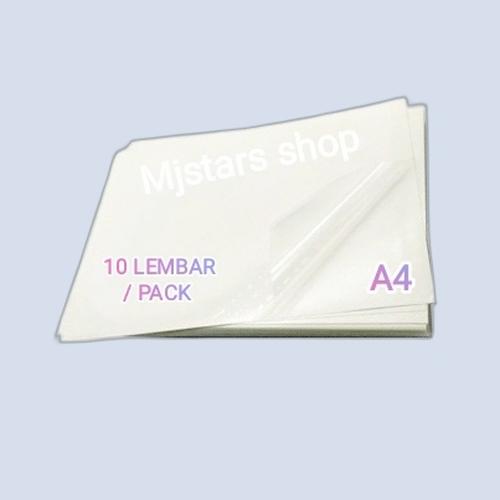 Jual Kertas stiker sticker transparan bening (glossy) A4/pack isi 10 ...