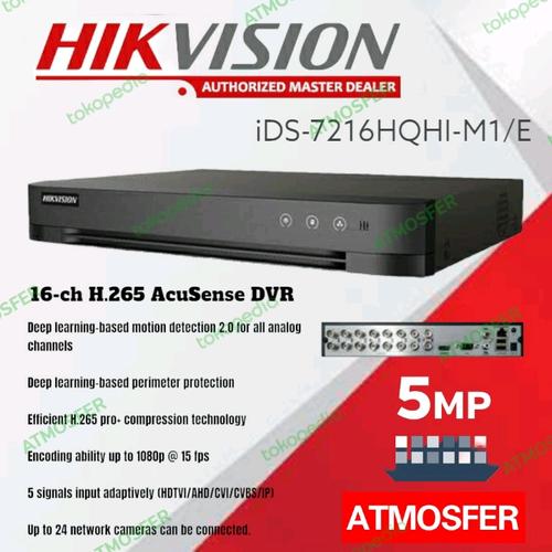 Jual DVR HIKVISION 16CH 5MP iDS-7216HQHI-M1/E SUPPORT AUDIO ORIGINAL ...