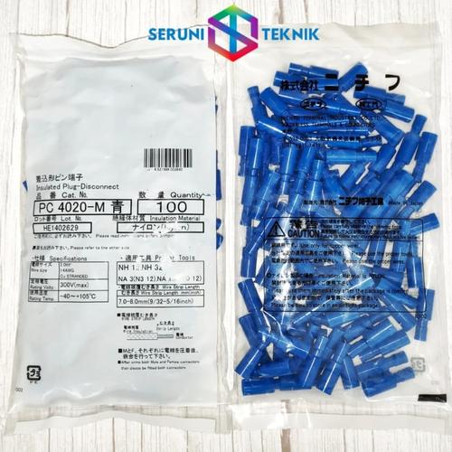 Jual NICHIFU PC 4020-M Male Disconnect Terminal Biru | Solderless ...