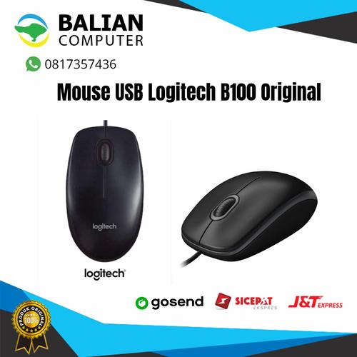 Jual MOUSE USB LOGITECH B100 / CABLE MOUSE B100 / MOUSE LOGITECH ...