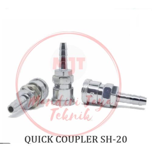 Jual Quick Coupler SH 20 Sambungan Selang Kompresor Recoil Cuk Kopler ...