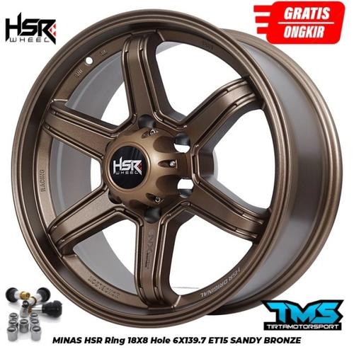 Jual velg mobil hsr minas r18 vcd 6x139,7 cocok untuk humer h3, fanter ...