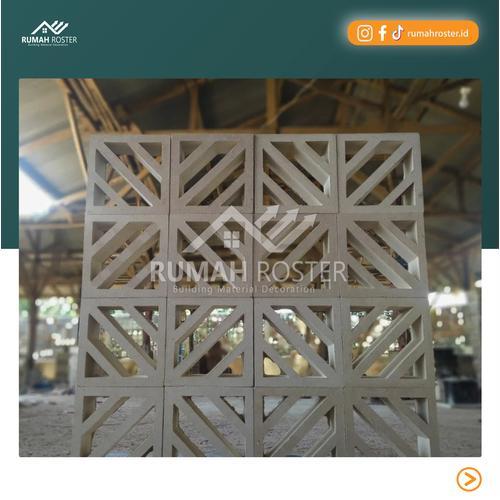 Jual Roster Beton Putih/Roster Minimalis/Roster Modern Motif Garis 3 ...