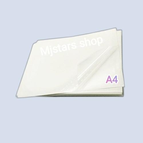 Jual kertas stiker transparan a4 (glossy) laminasi high quality ...