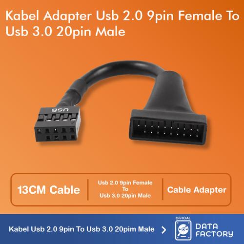 Jual Kabel Adapter USB 2.0 9 Pin Female to USB 3.0 20 Pin Male Cable ...