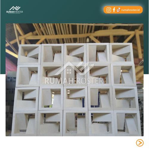 Jual Roster Beton Minimalis/Roster Minimalis/Loster Beton Motif Z - Abu ...