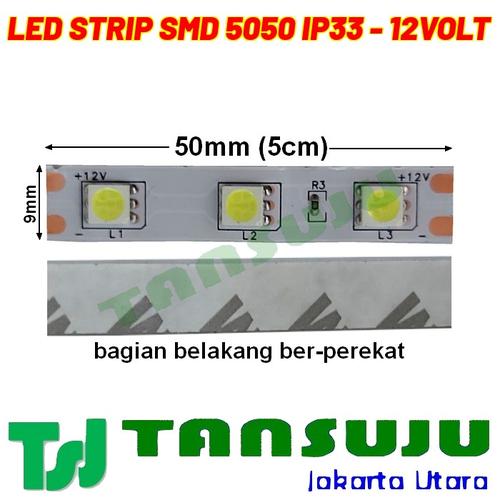 Jual Lampu Led Strip Pita SMD 5050 Mata Besar IP33 12V 12 Volt DC - 8 ...