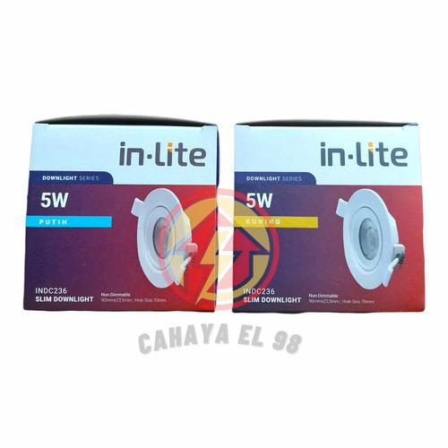 Jual lampu Inlite 5w slim downlight indc236-putih - Putih - Jakarta ...